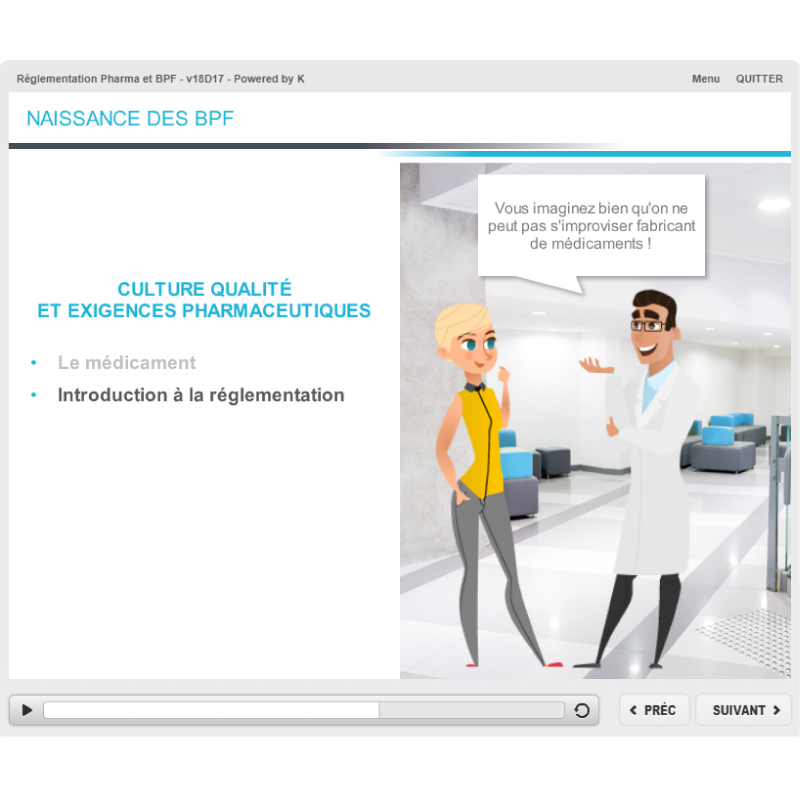 Formation qualité BPF réglementation pharmaceutique